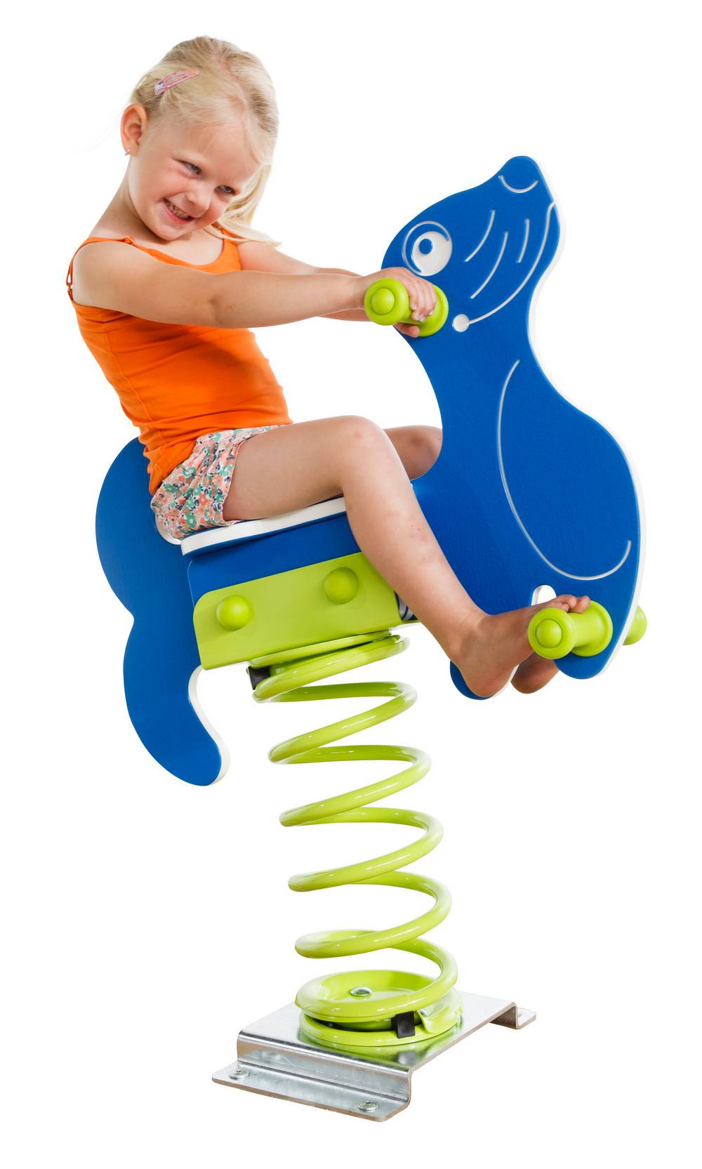 Seal spring toy in HDPE 'graphics' (flat anchor) - Huubie Build